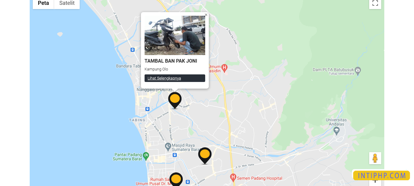 Source Code Gis Tambal Ban Dibuat Dengan Google Maps Dan Php Mysqli ...
