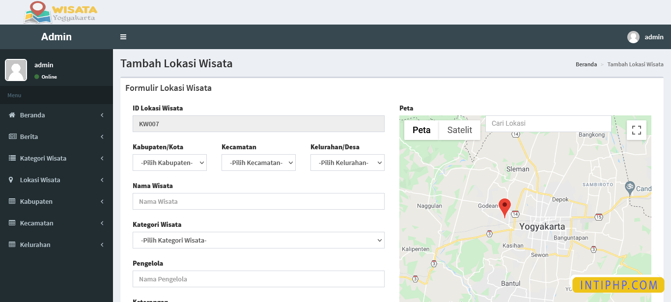 Download Source Code Gis Wisata Dengan Php Mysqli Dan Google Maps ...