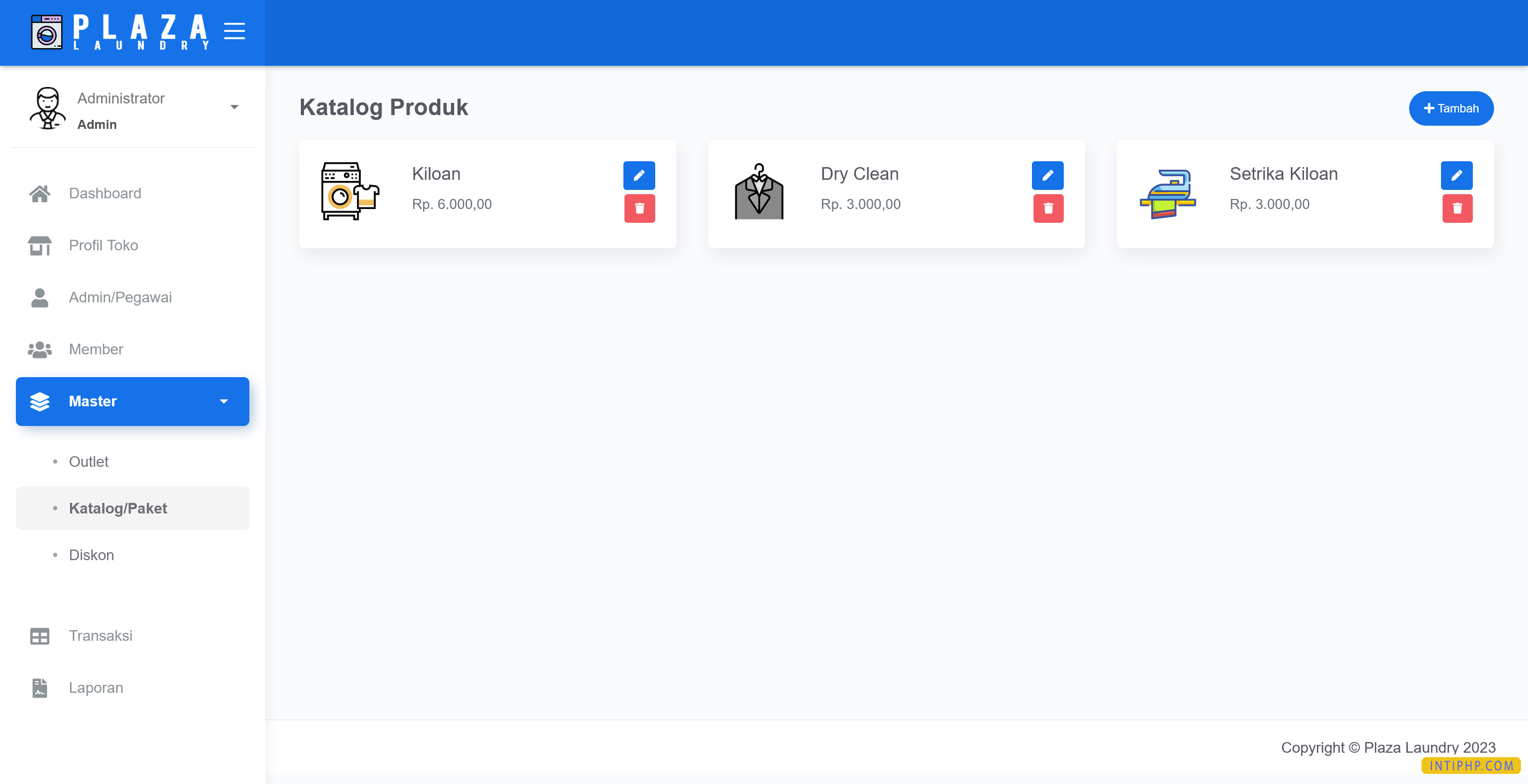 Source Code Aplikasi Laundry Dengan Php Mysql - INTI PHP