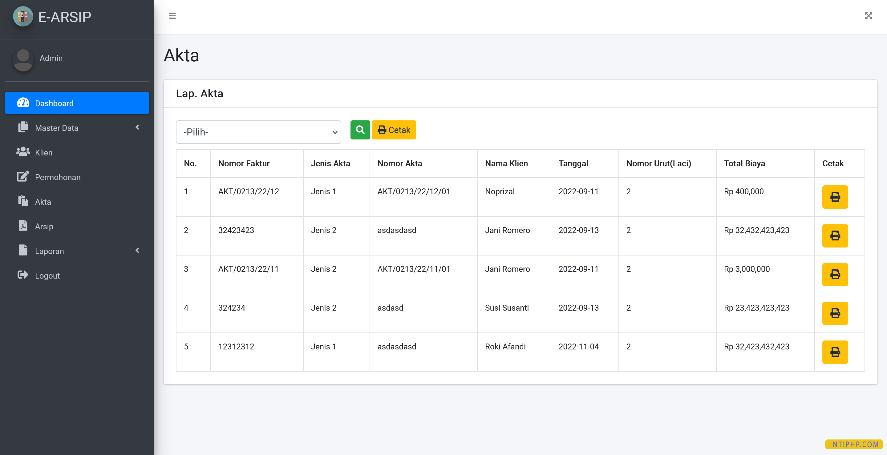 Source Code Manajemen Arsip Notaris Codeigniter 4 - INTI PHP
