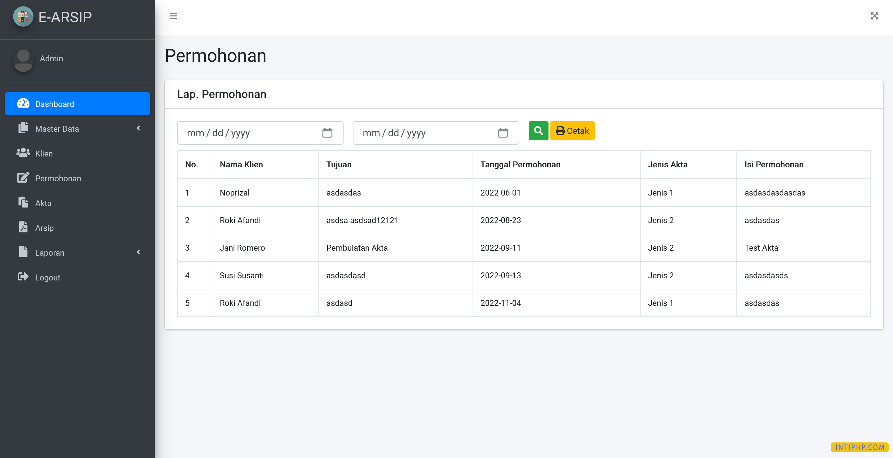 Source Code Manajemen Arsip Notaris Codeigniter 4 - INTI PHP