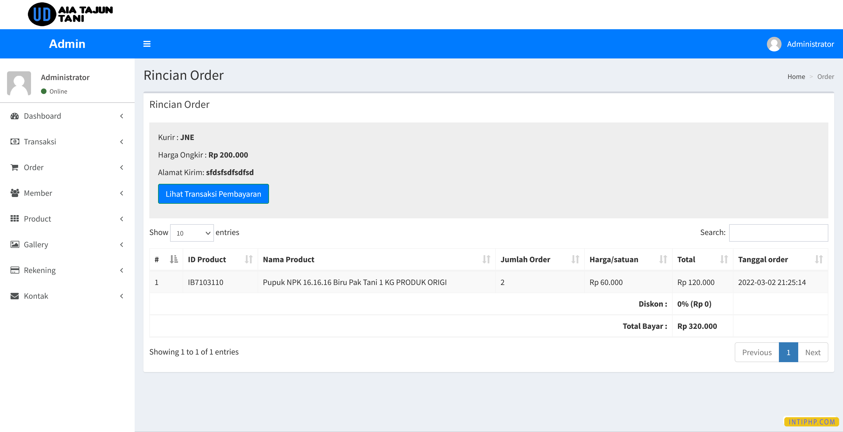 Source Code Marketplace Penjualan Pupuk Php Mysql - INTI PHP