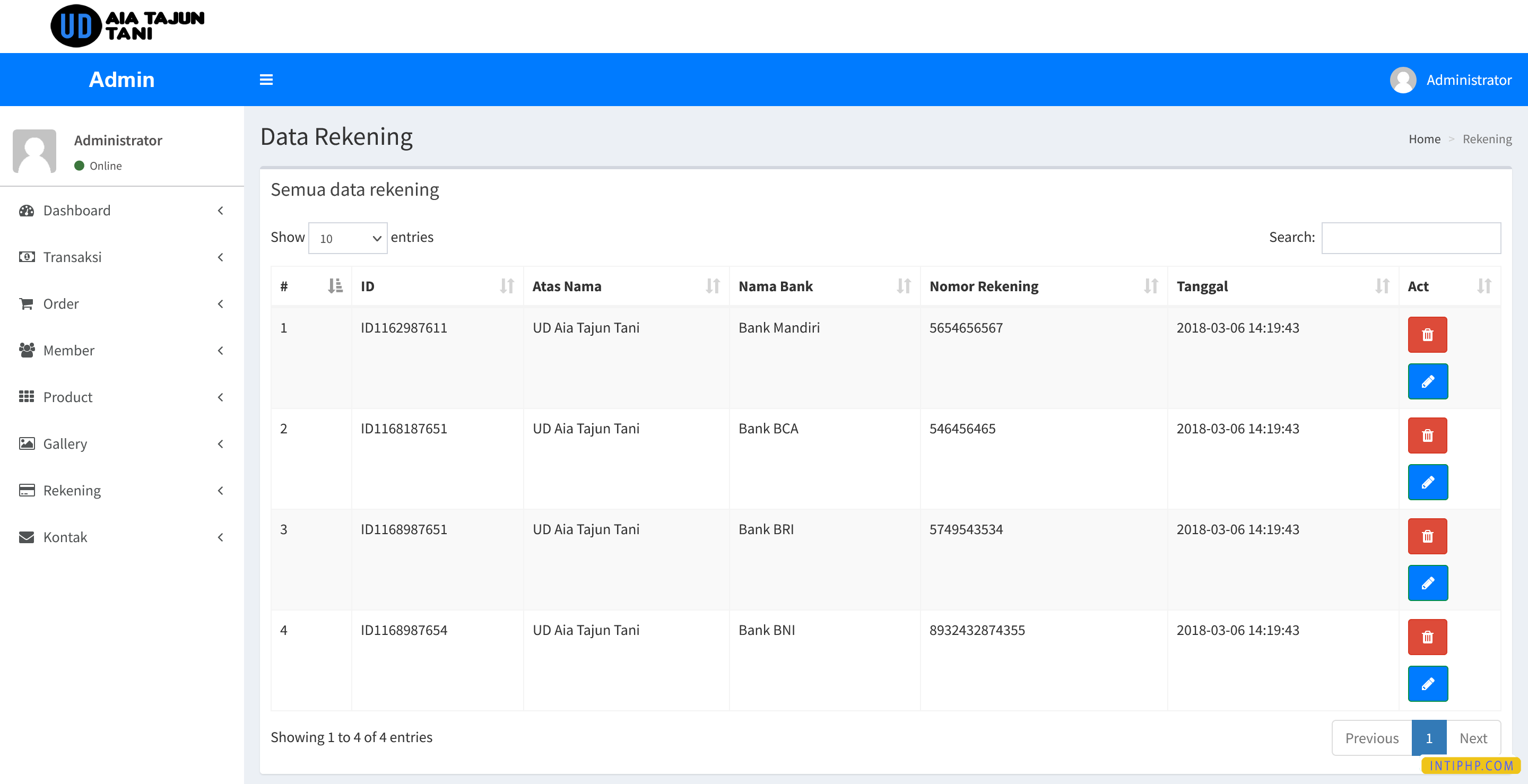 Source Code Marketplace Penjualan Pupuk Php Mysql - INTI PHP
