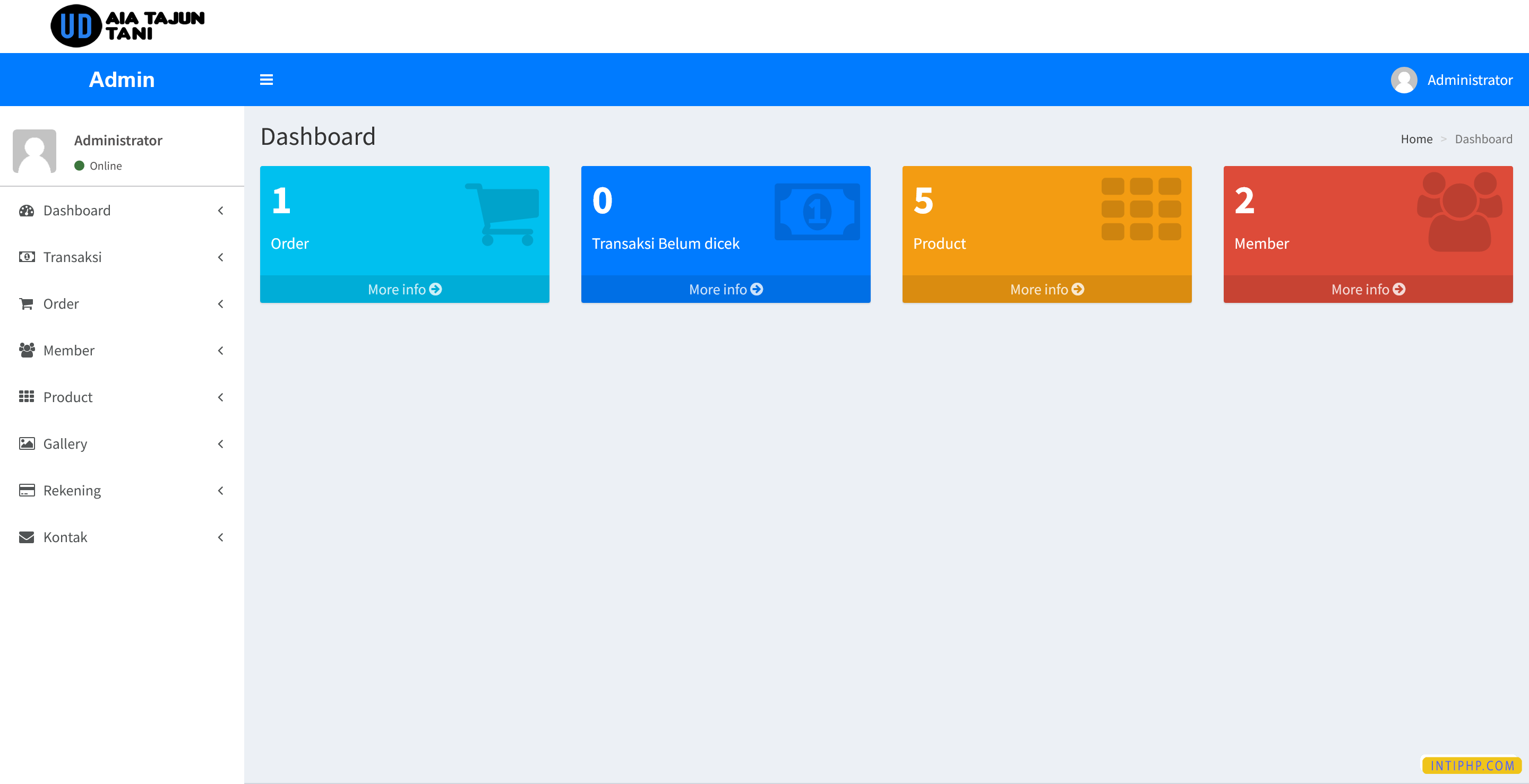Source Code Marketplace Penjualan Pupuk Php Mysql - INTI PHP