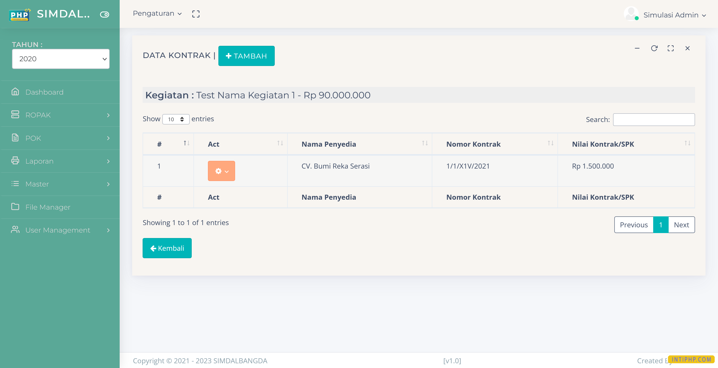 Source Code Aplikasi Simdalbangda Manajemen Pembangunan Suatu Daerah ...