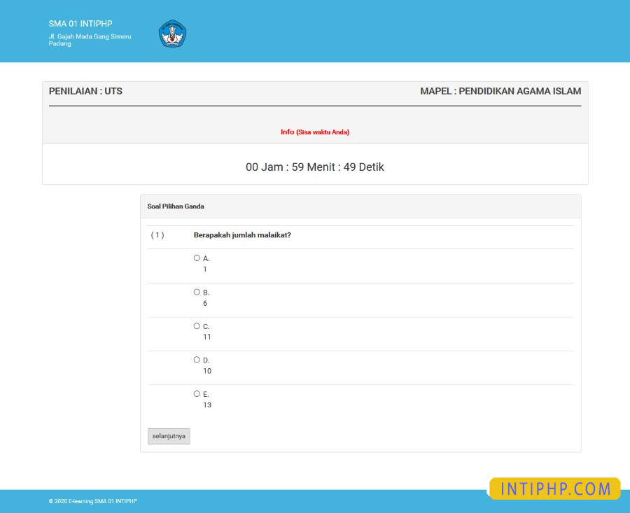 E-learning Source Code Premium Aplikasi Lengkap Berbasis Php Mysql ...