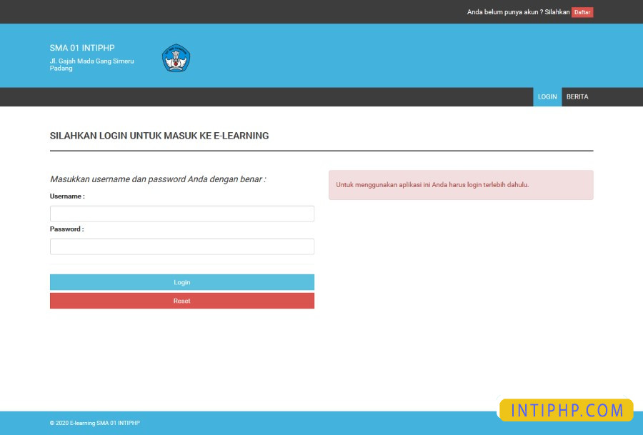E-learning Source Code Premium Aplikasi Lengkap Berbasis Php Mysql ...
