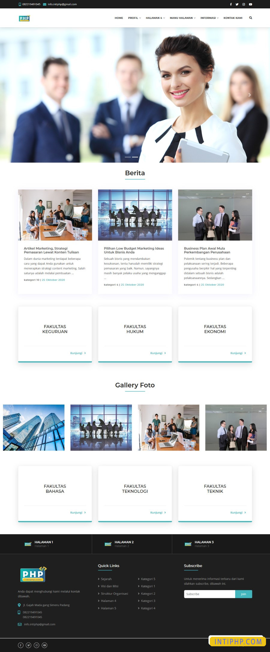 Web Company Profil Premium Dengan Laravel Lengkap - INTI PHP